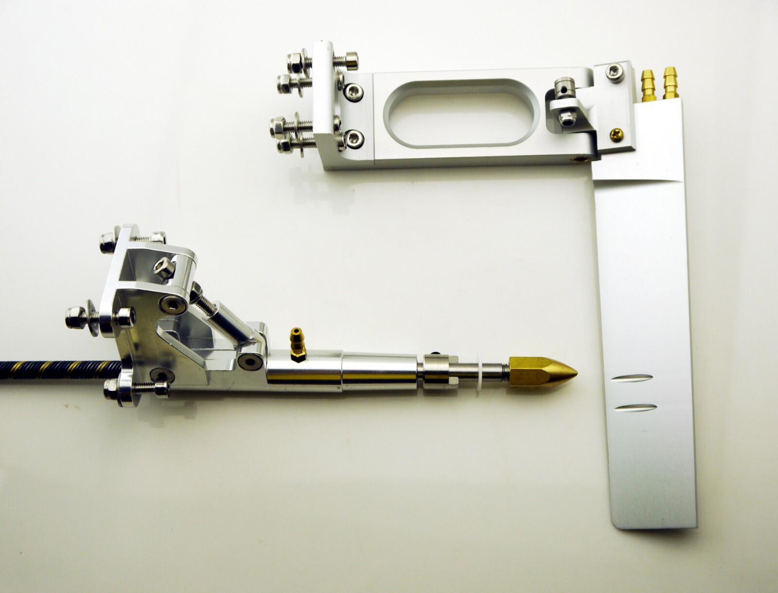 Alloy Rudder Stinger Strut Turn Fin Trim Tab 1/4 Cable Shaft for RC ...