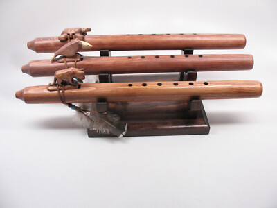 Native American Flute Stand Holder Display Desktop Holds 3 Flutes #963 ...