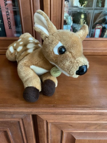 Miyoni by Aurora Baby Deer Fawn Spotted Plush Stuffed Animal Lying Down ...