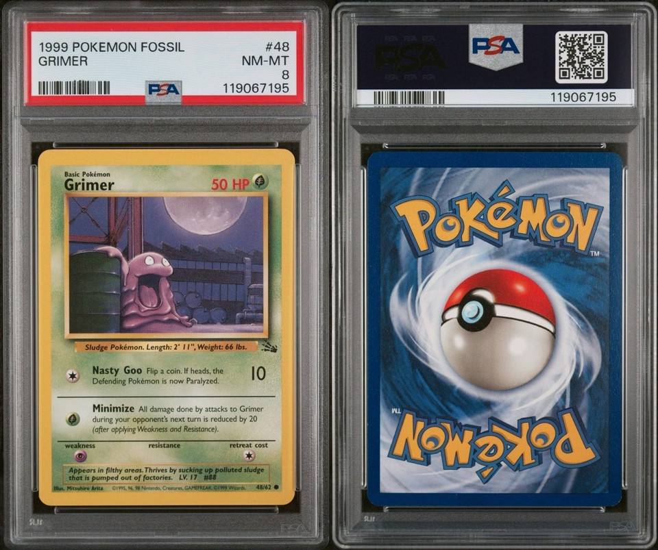 Pokemon Fossil TCG 48/62 Grimer PSA 8 | eBay