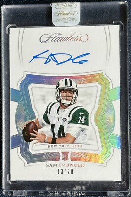 🔥2018 Sealed Flawless Sam Darnold Rookie On Card Auto #13/20 SEAHAWKS ...