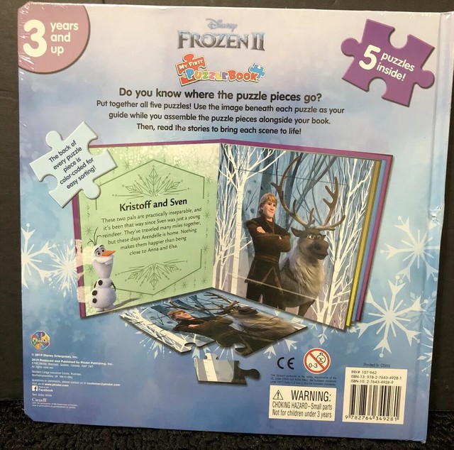 Disney Frozen II My First Puzzle Book 5 Puzzles Inside in Plastic. B6 ...