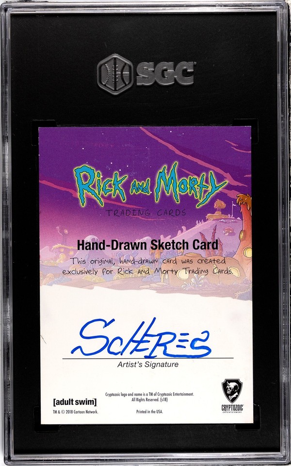 2019 CRYPTOZOIC MORTY SMITH RICK & MORTY SEASON #2 CHAD SCHERES SKETCH ...