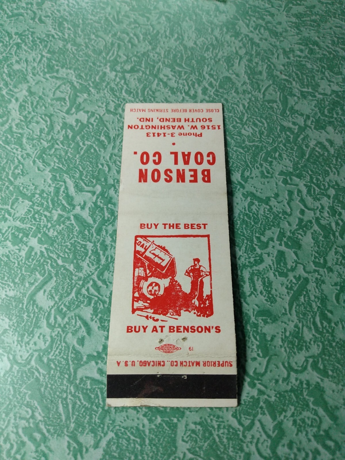 Vintage Matchbook Collectible Ephemera C23 South bend Indiana Benson by ...