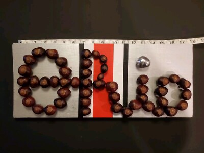 Hand Made Script Ohio State Buckeye Wall Hanging 🅾️ Authentic Buckeyes ...