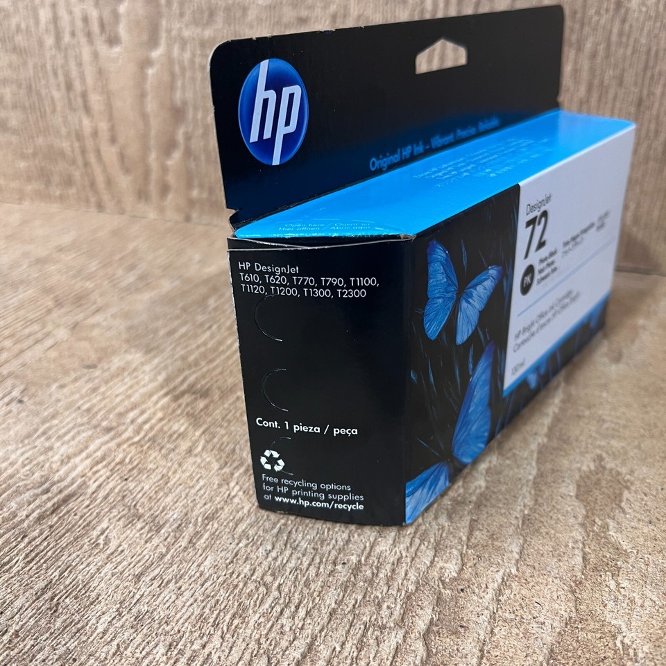 Genuine HP 72 PHOTO BLACK Ink C9374A T790 T610 T2300 T1120 T1200 T1300 ...
