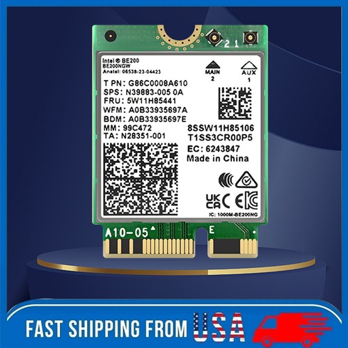 WiFi 7 Wireless Card 8774Mbps M.2 NGFF Network Module Tri-Band BE200 ...