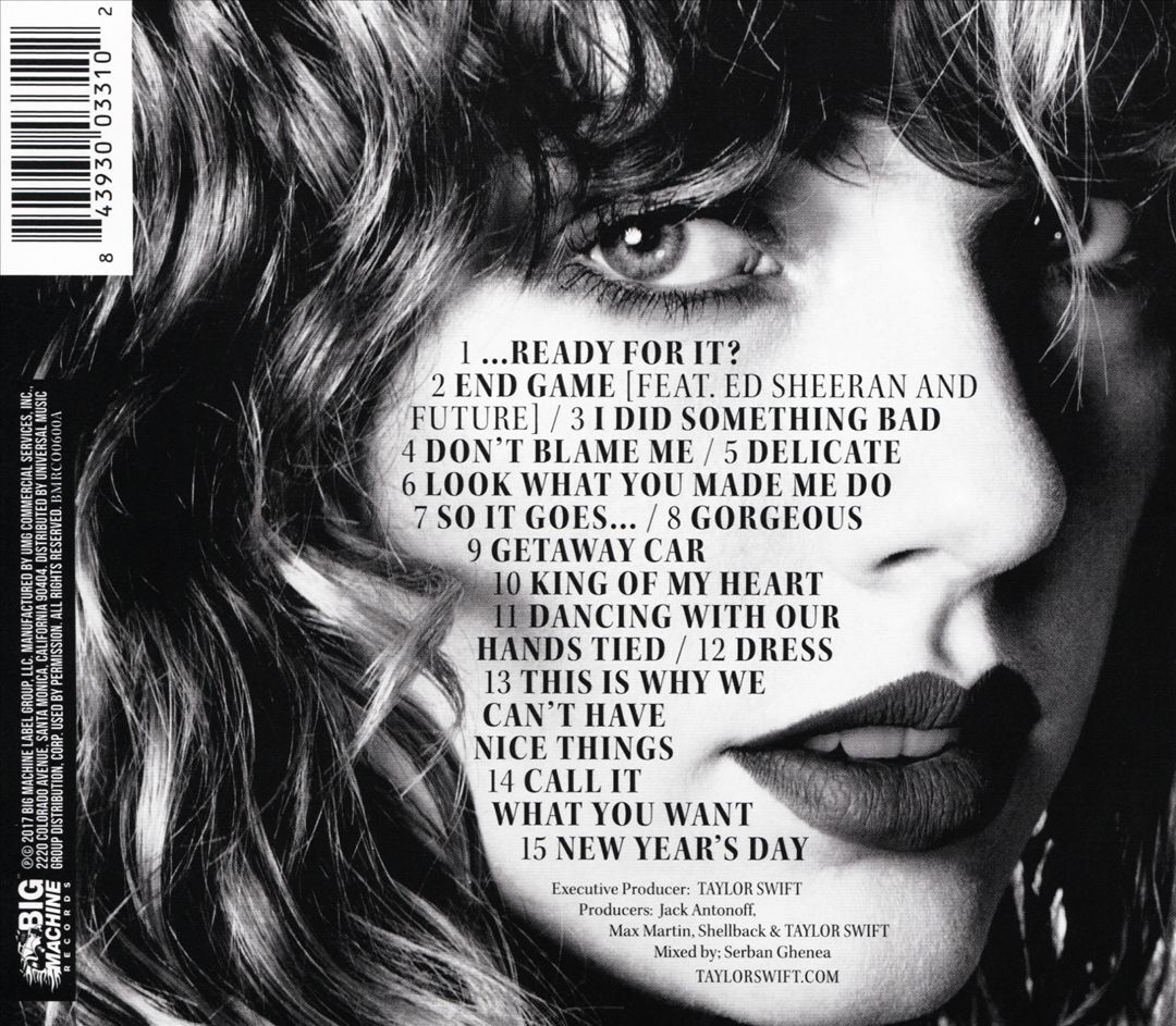 TAYLOR SWIFT REPUTATION NEW CD 843930033102| eBay