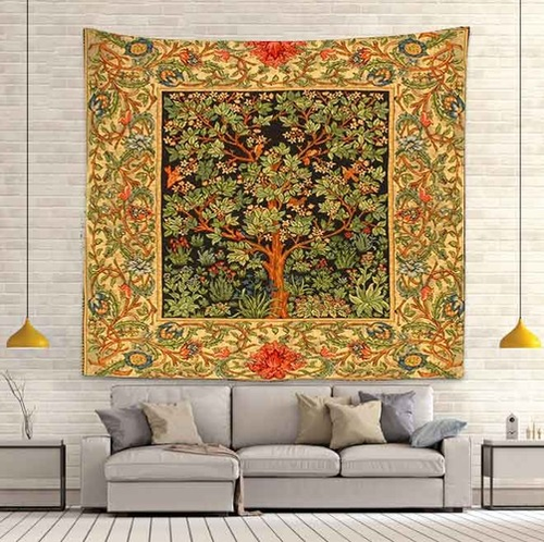 Tapestry Tree of Life Bohemia Flower Art Wall Hanging Tapestries Home ...