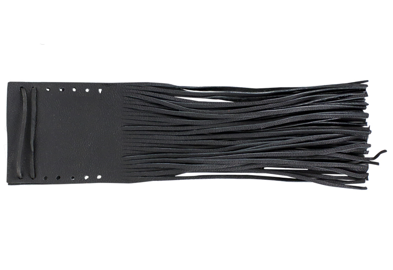 Leather Fringe Motorcycle Handlebar Covers, Black - Chopper Biker ...