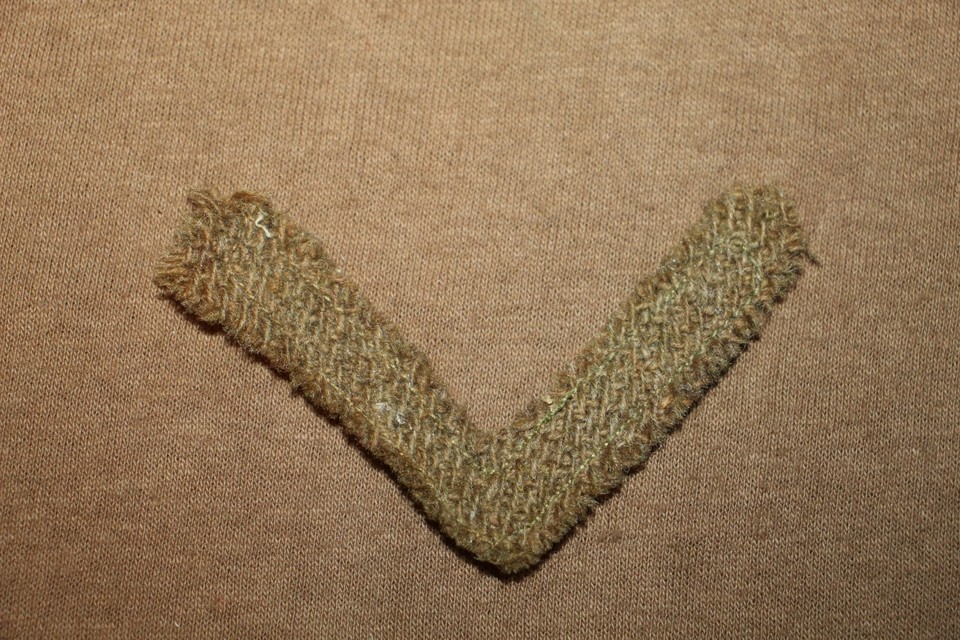 Original WW1 British Army Wound/Six Month Service Wool Backed Uniform ...