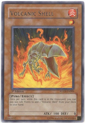 Yu-Gi-Oh Card - FOTB-EN009 - VOLCANIC SHELL (rare) - NM/Mint | eBay