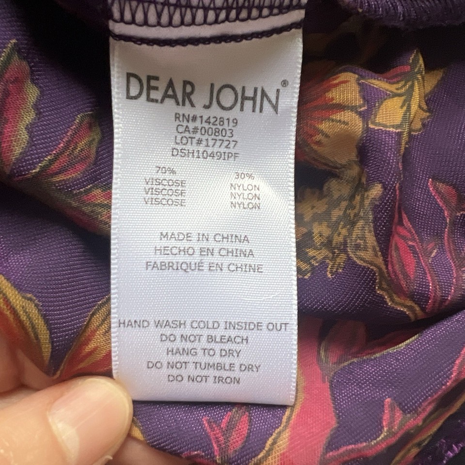 Dear John Yanis Novelty Top Purple Artisan Printed Floral Velvet Women ...