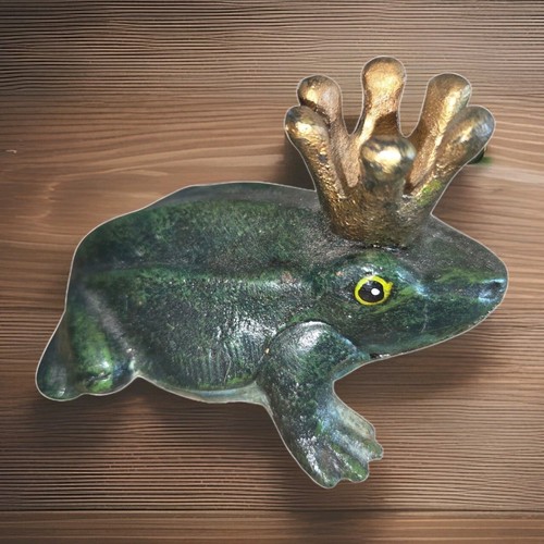 Cast Iron Prince Charming Frog King Crown Decor Paperweight Bottle Cap ...