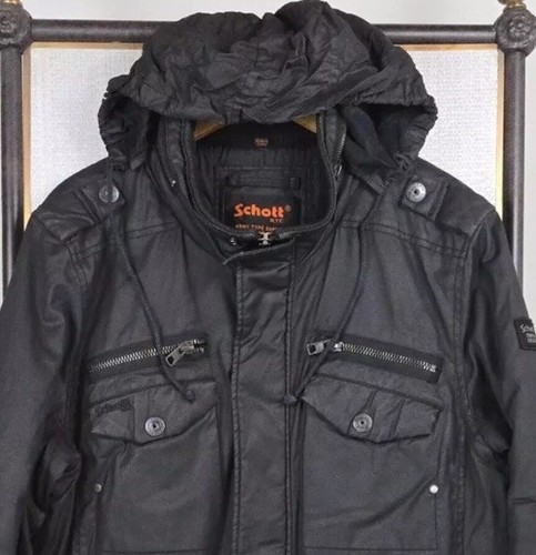 SCHOTT NYC Mens M-85 Army Field Jacket Size Large Insulated Full Zip ...