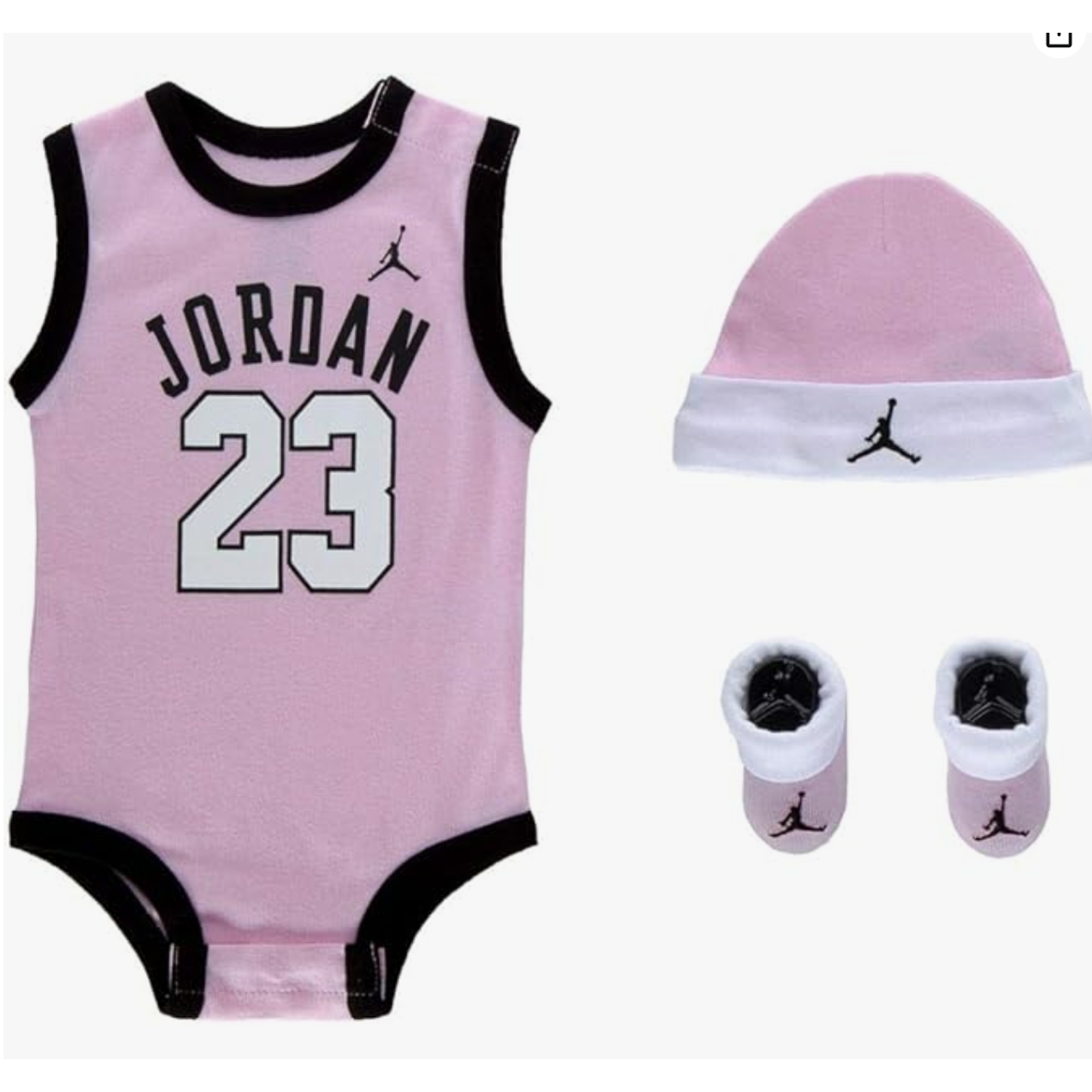 Nike Jordan Infant Jumpman Air 23 3 Piece Set (Pink)/White, 6-12 Months ...
