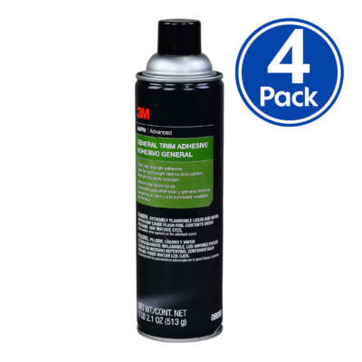 3M 08088 General Trim Adhesive 513g x 4 Pack Aerosol Auto Car Body ...