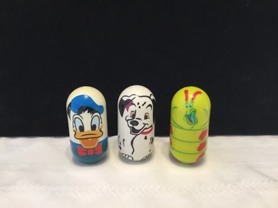 Walt Disney Kellogg Weeble wobble beans Donald #15 Heimlich #24 Lucky ...
