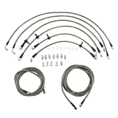 Front & Rear Brake Line Kit For 1994-2001 2000 Acura Integra RS LS ...