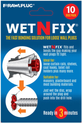 Rawlplug Wet N Fix Fast Repair Bond For Loose Wall Plugs 10 Discs | eBay UK