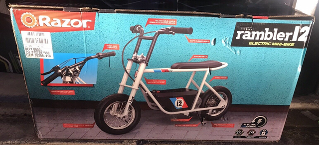 Razor Rambler 12 Electric Mini-Bike - White (15128710) for sale online ...