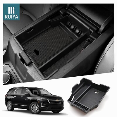 RUIYA Car Center Console Storage Box Organizer Tray For 2019-2023 Chevy ...
