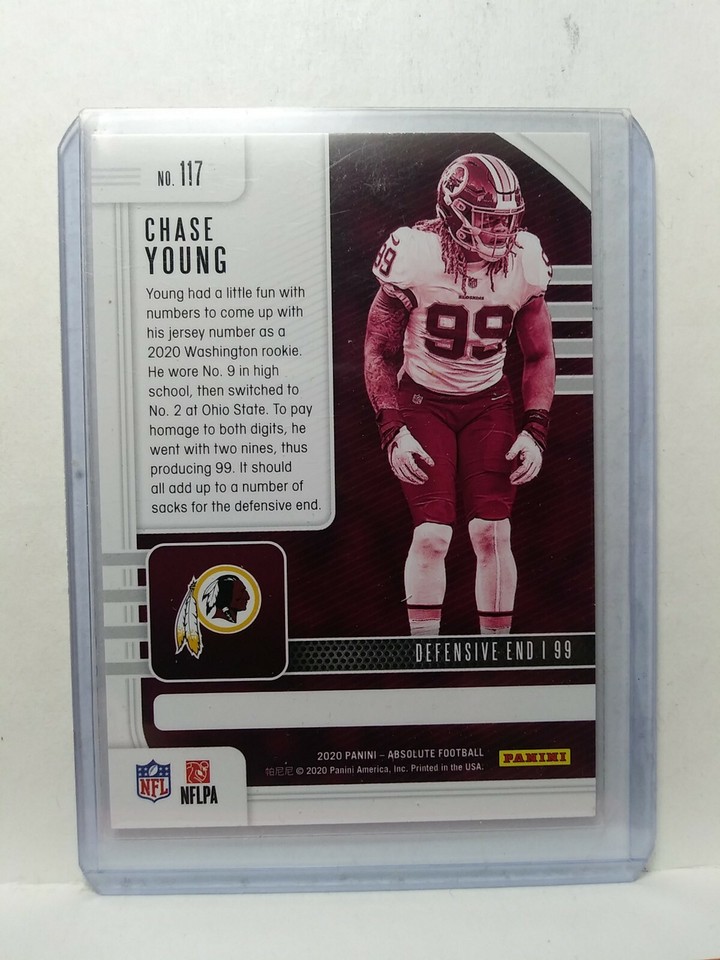 2020 Absolute Chase Young Rookie Card #117 WFT | eBay