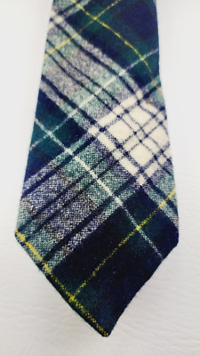 PENDLETON Plaid VINTAGE Virgin Wool Neck Tie blue Classic Business 56 ...