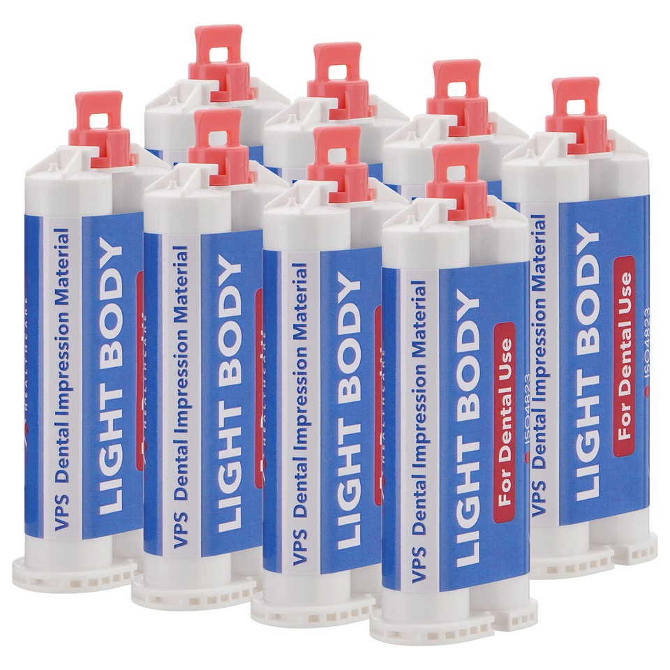 8Pcs Dental Light Body Fast Rapid Set Dental Impression Material 50mL ...