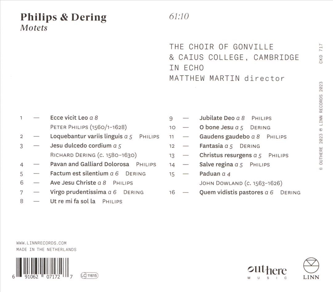 CHOIR OF GONVILLE & CAIUS COLLEGE, CAMBRIDGE / IN ECHO / MATTHEW MARTIN ...