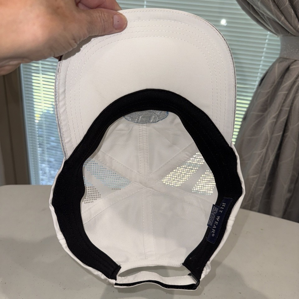 Net Generation Aqua Blue w White on White Lite Wt Hat w Vents Hook Loop ...