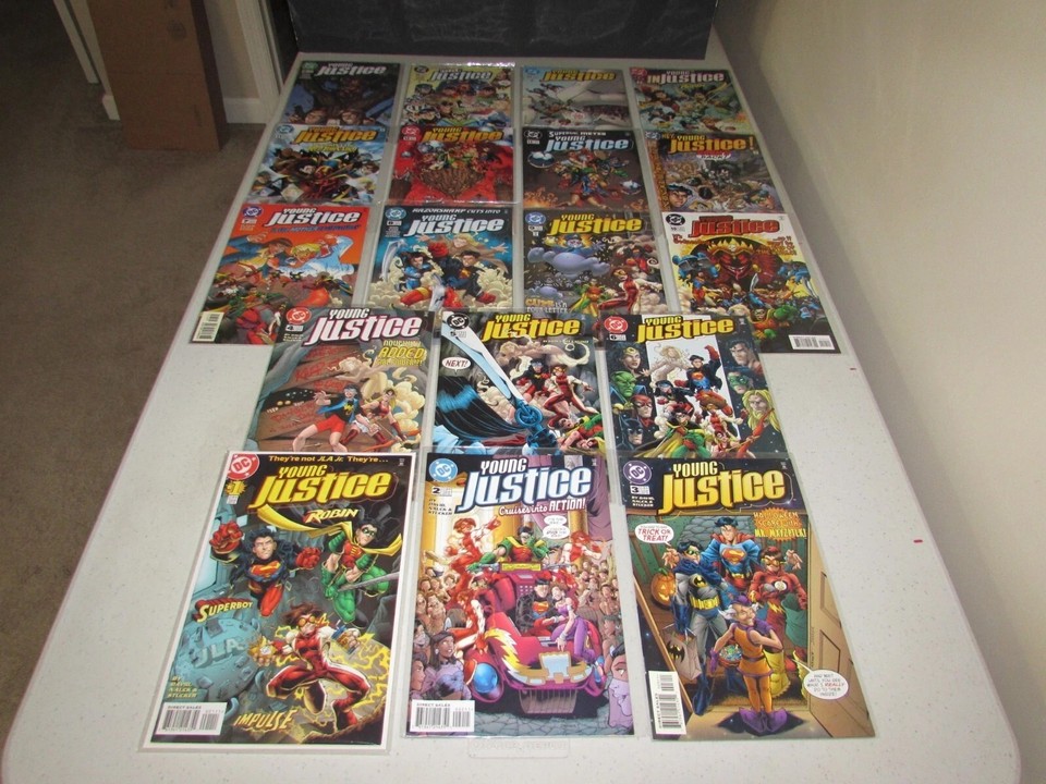 YOUNG JUSTICE (1998) #1-55 COMPLETE SET LOT FULL RUN ROBIN SUPERBOY ...