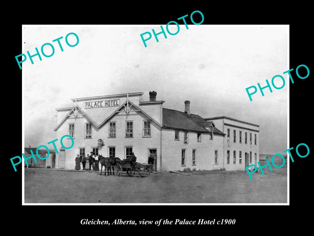 OLD POSTCARD SIZE PHOTO OF GLEICHEN ALBERTA VIEW OF THE PALACE HOTEL ...
