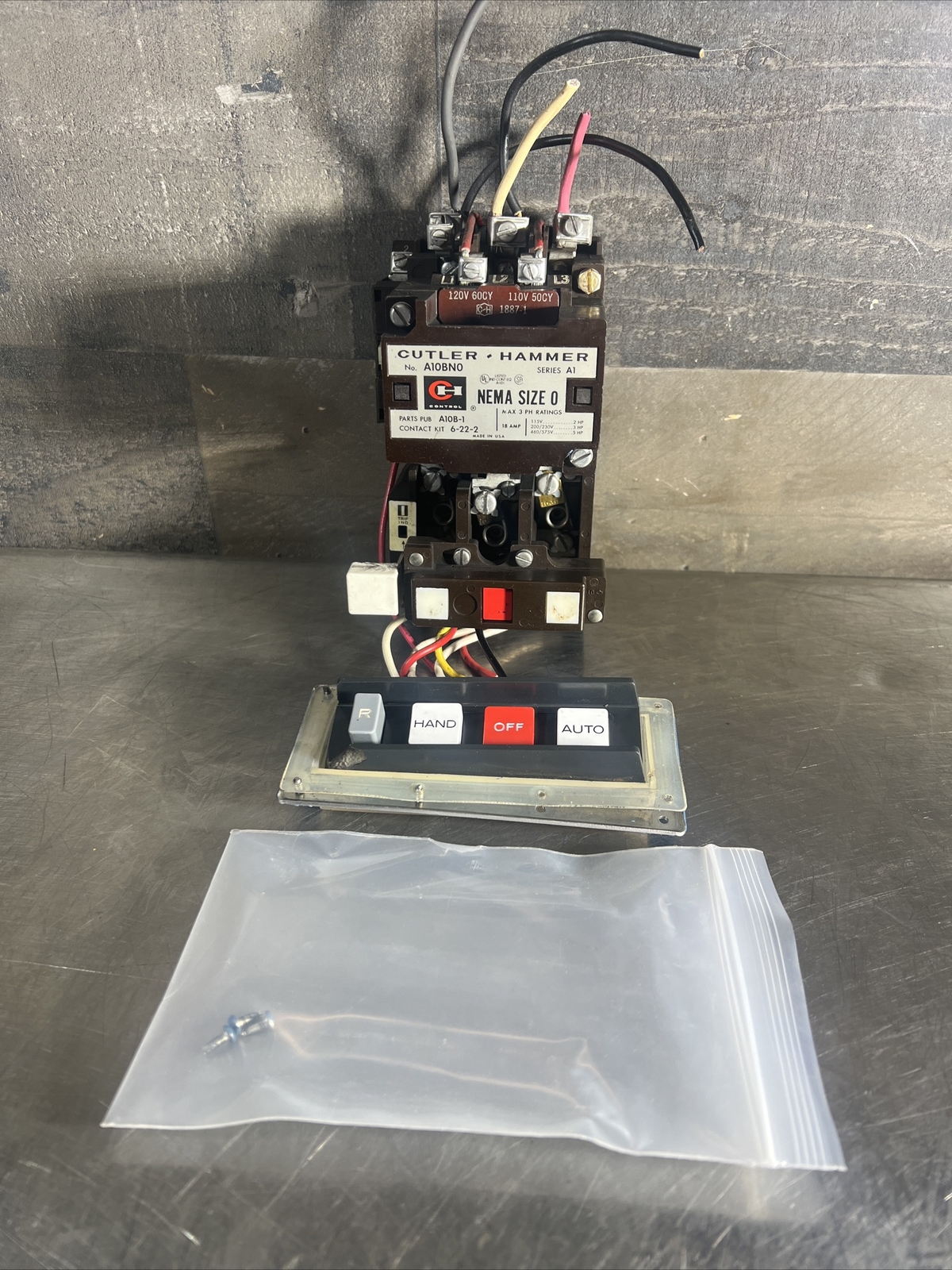 Vintage Saylor-Beall Air Compressor Motor Starter. Cutler Hammer A10BN0 ...