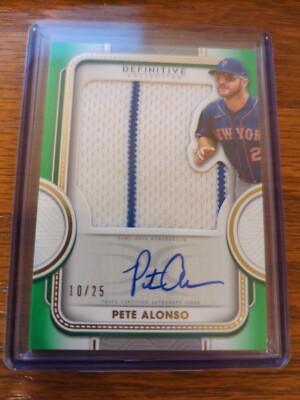 2022 Topps Definitive Pete Alonso Jersey Patch Auto /25 | eBay