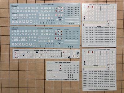 Ultramarines Primaris Space Marine Waterslide Decal Transfer Sheet ...
