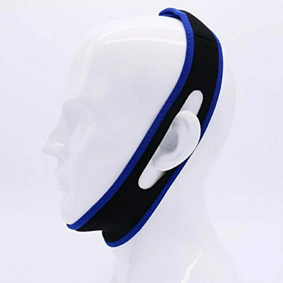 2Anti Snore Chin Strap Stop Snoring Belt Sleep Apnea Chin Support Strap ...