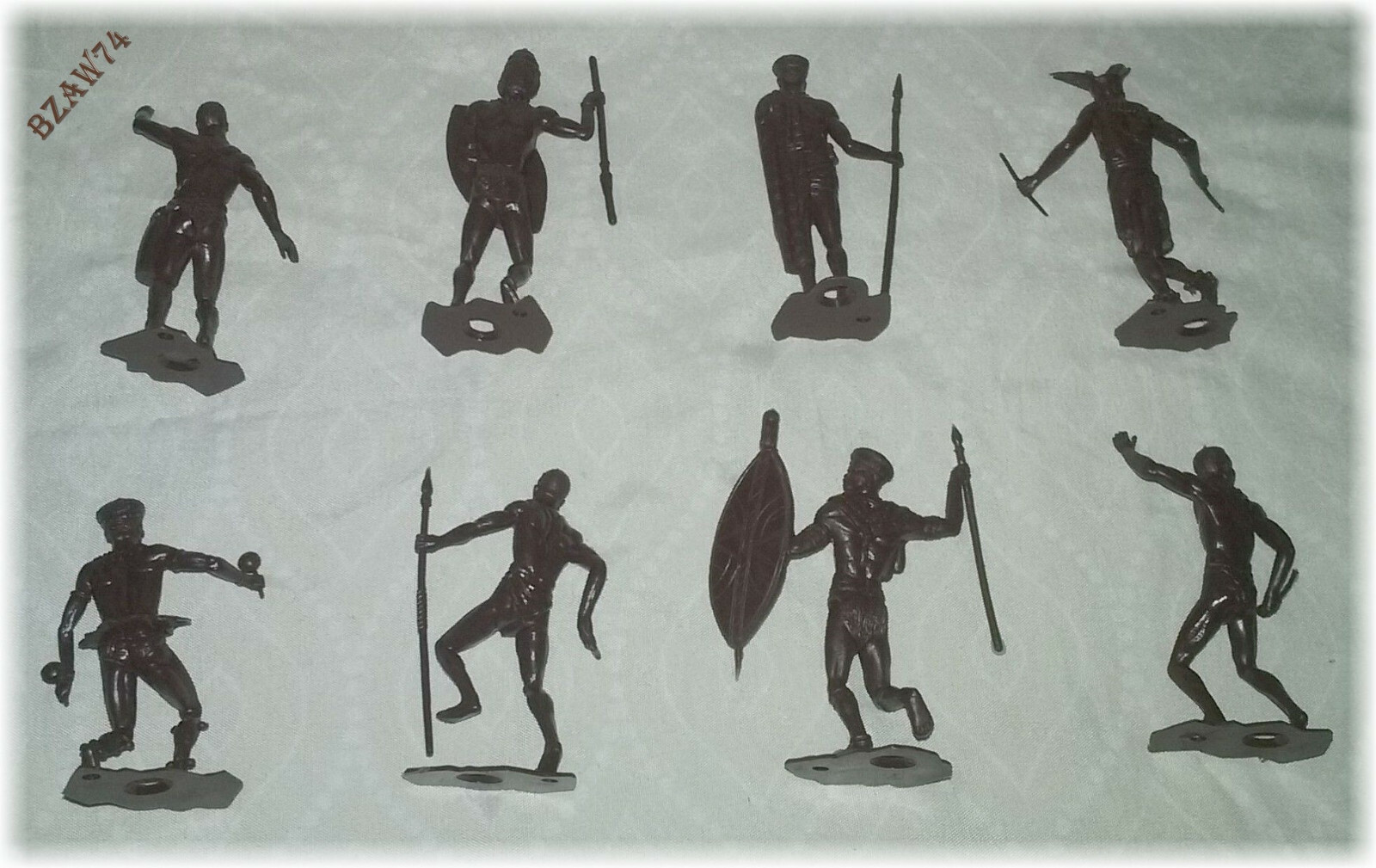 MPC Zulu Tribe, African Warriors, Playset Toy Figures, Set of 8 Men. | eBay