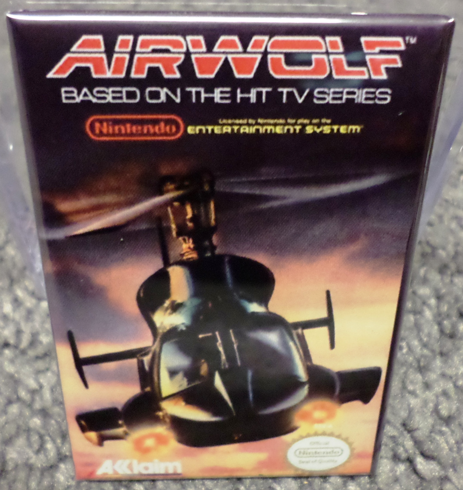 Airwolf Nintendo NES Vintage Game Box 2"x3" Fridge Locker MAGNET | eBay