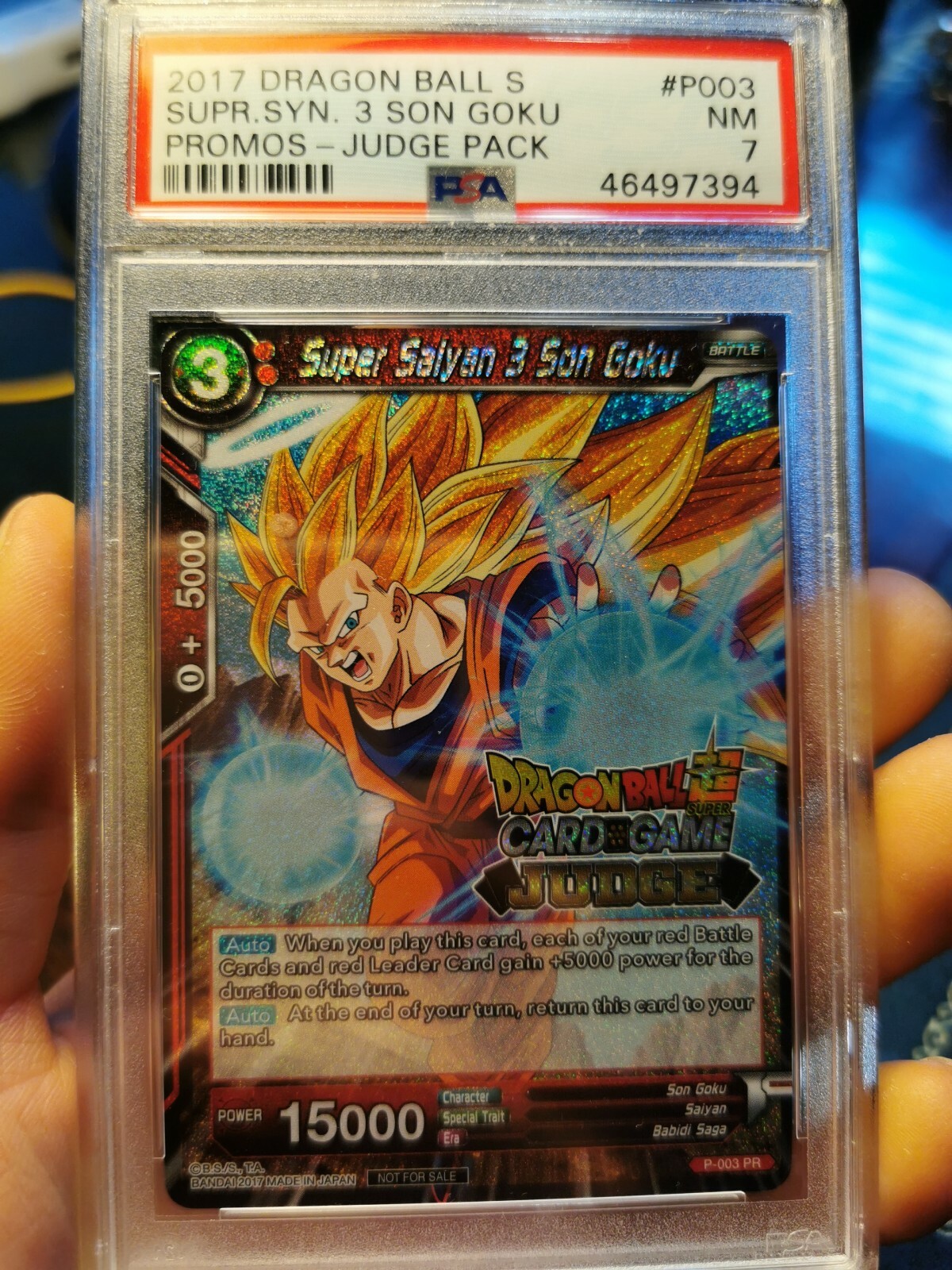 2017 Dbs Super Saiyan 3 Son Goku Promo Judge Pack Psa 7 POO3 | eBay ...