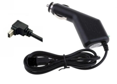 Right Angle Car Vehicle Power Charger Adapter For TomTom Garmin Navman ...