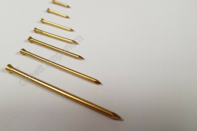 SOLID BRASS PANEL PINS 13mm 15mm 20mm 25mm 30mm 40mm 50mm CHOOSE QTY ...