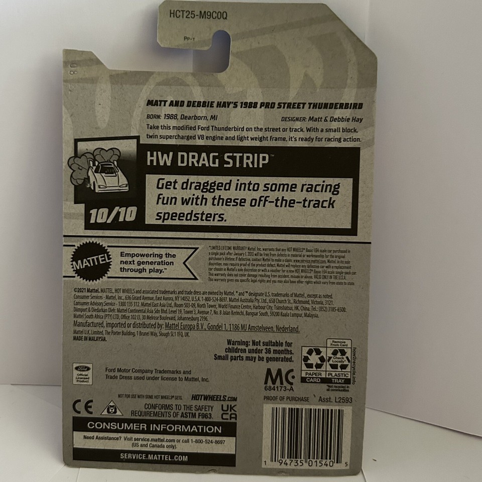 2022 Hot Wheels #246 HW Drag Strip Matt and Debbie Hay's 1988 Pro ...