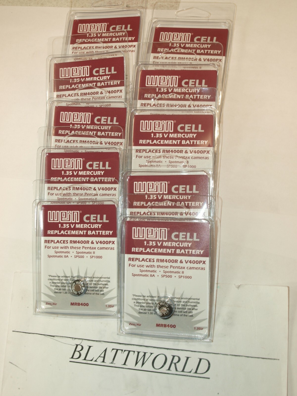 10 pieces NEW FRESH Wein Cell RM400R V400PX Mercury Free 1.35V Battery ...