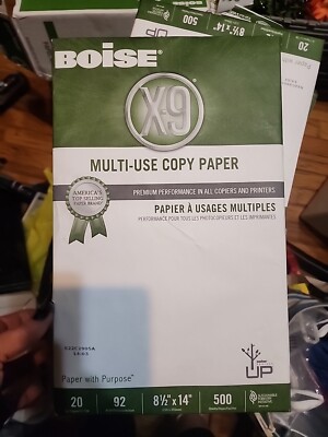 Boise Multi-Use Copy Paper X-9 8 1/2"x14" 500 Sheet (Ream) 20# 92 ...