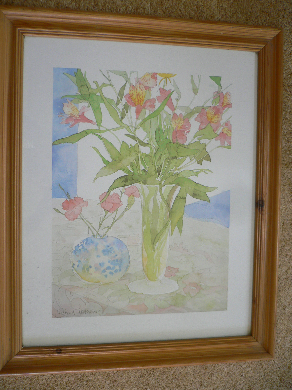 Richard Akerman. Large Print. Still Life Wood Framed and Glazed | eBay