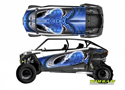 2015+ Polaris 4 RZR 900 Design Wave Decal Graphic Kit Wraps UTV Turbo ...