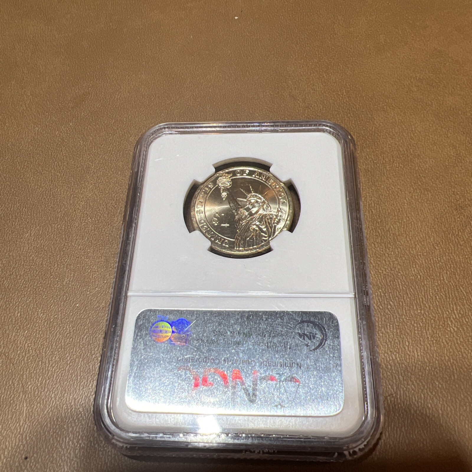 2007 NGC MS 65 Missing Edge Lettering Washington $1, Mint Error Dollar ...