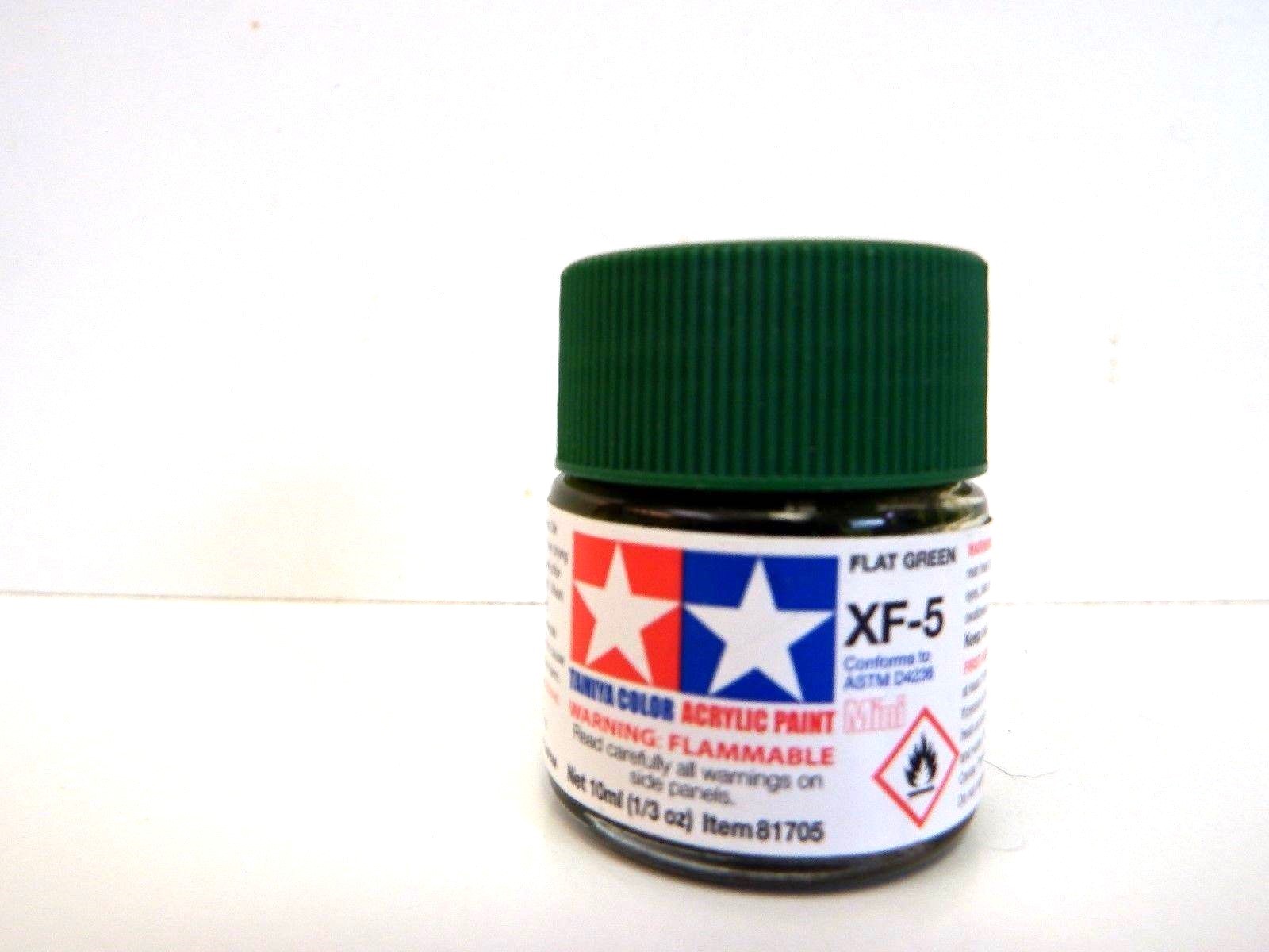 Tamiya - COLOR ACRYLIC PAINT MINI 10 ml - XF-5 FLAT GREEN | eBay