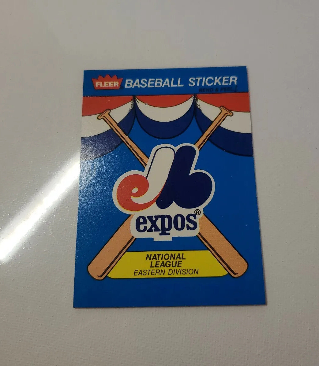 1989 Montreal Expos Vintage Fleer Team History Sticker | eBay
